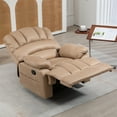 Extra Large Manual Recliner Chair, Soft Fabric Overstuffed Reclining ...
