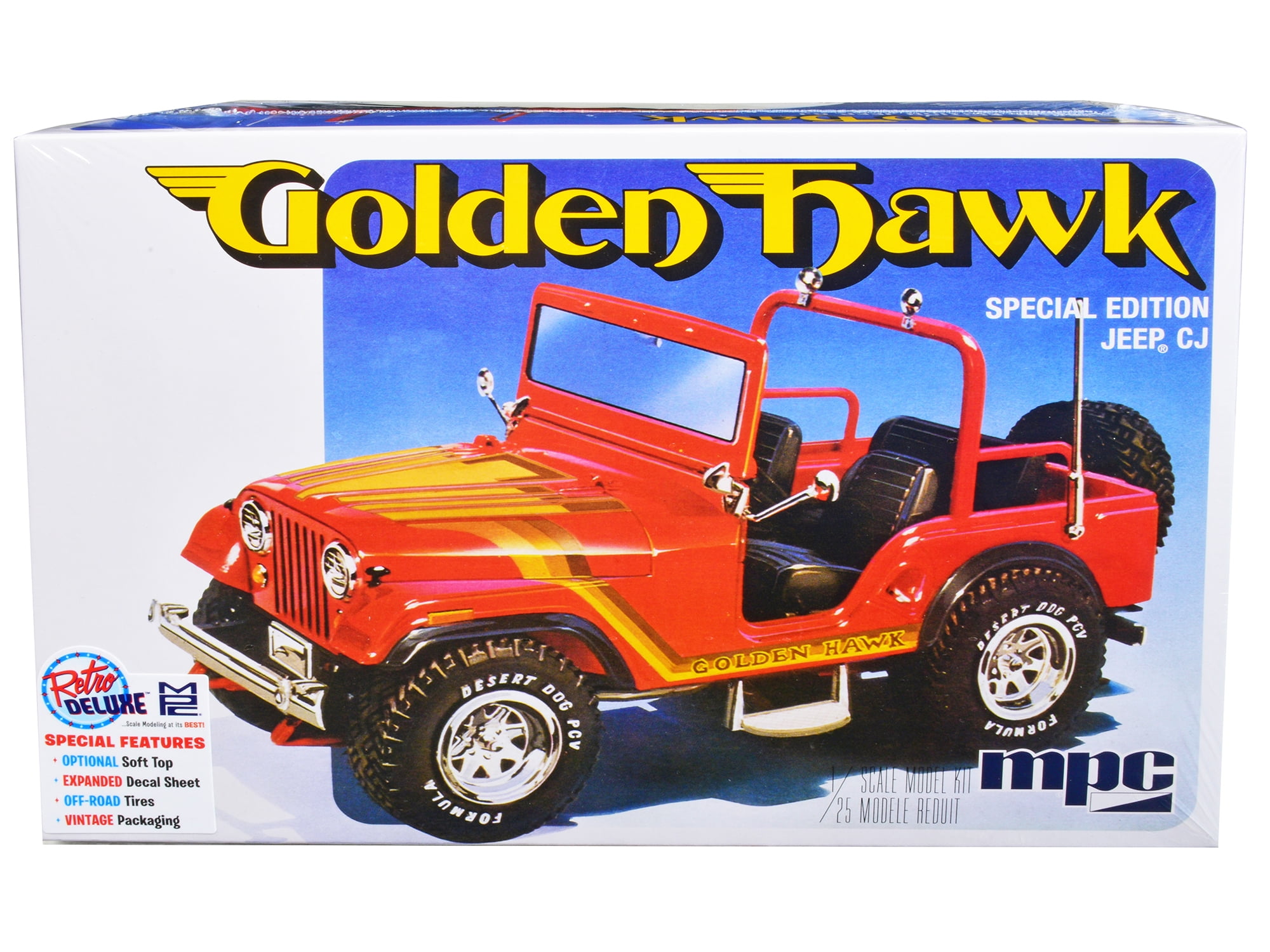 MPC MPC986 1 to 25 Scale 1981 Jeep CJ5 Golden Hawk Skill 2 Model Car ...