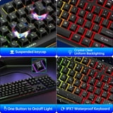 Cshidworld Wired Keyboard and Mouse Combo, RGB Backlit, 104 Keys ...