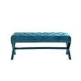 Chic Home Bentley Velvet Modern Contemporary X-Leg Tufted Bench ...