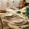 13.8'' Round Woven Placemats Set of 12, Boho Rattan Chargers for Dinner ...