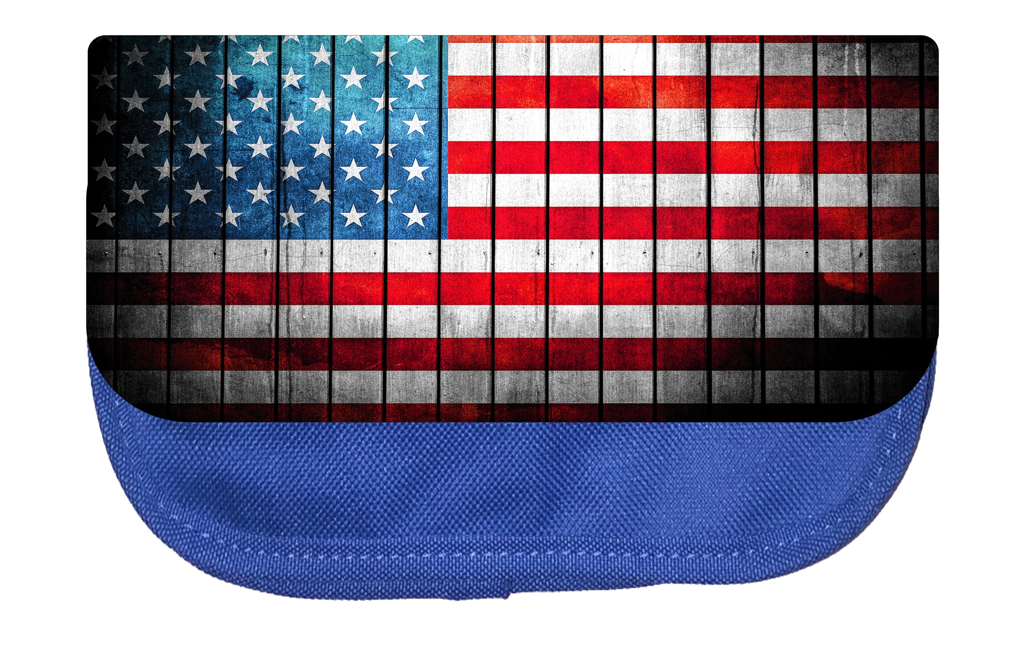 Pencil Case USA Flag US Wood Print Pencil Pouch 2 Pocket Pencil Case ...