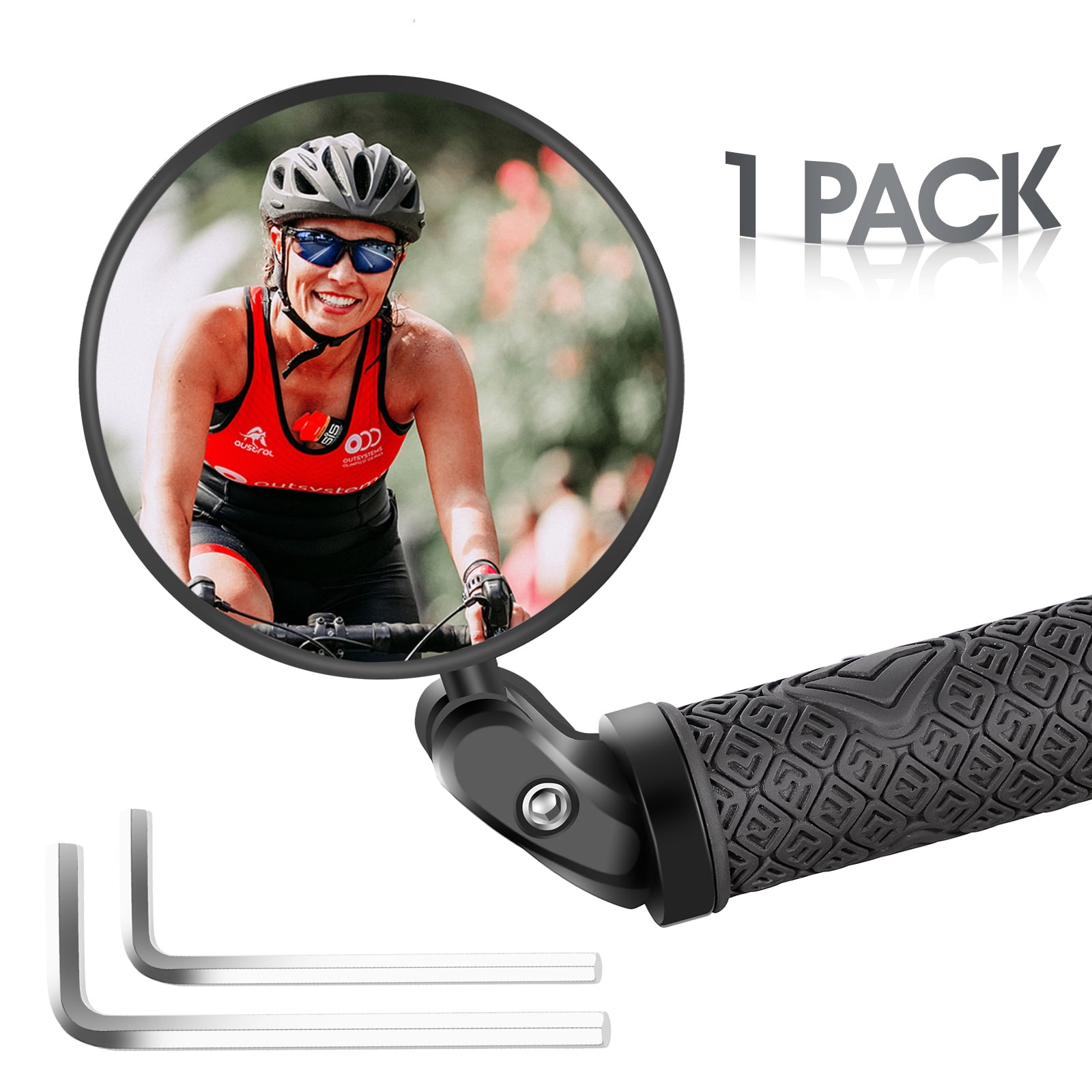 WEST BIKING 360 Degree Rotation Bicycle Mirrors, Round Bike Rearview ...