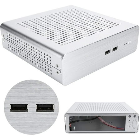 HTPC Chassis DIY Computer Case, Full Aluminum DC‑ATX Power Supply Mini ...
