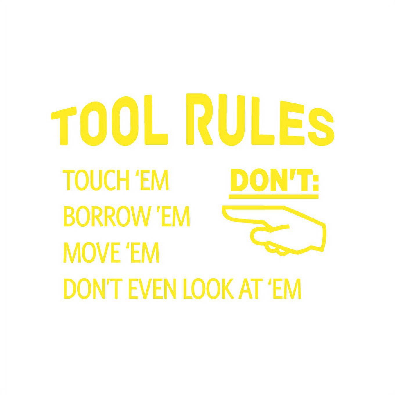 Tool Rules Vinyl Sticker - Large - Yellow - Walmart.com