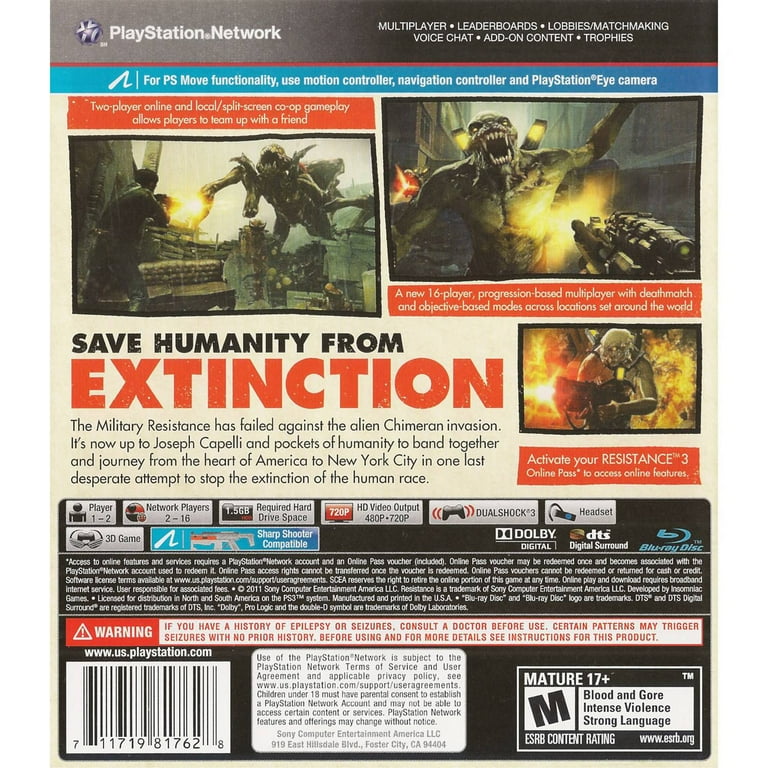 Ps3 Game Back Cover