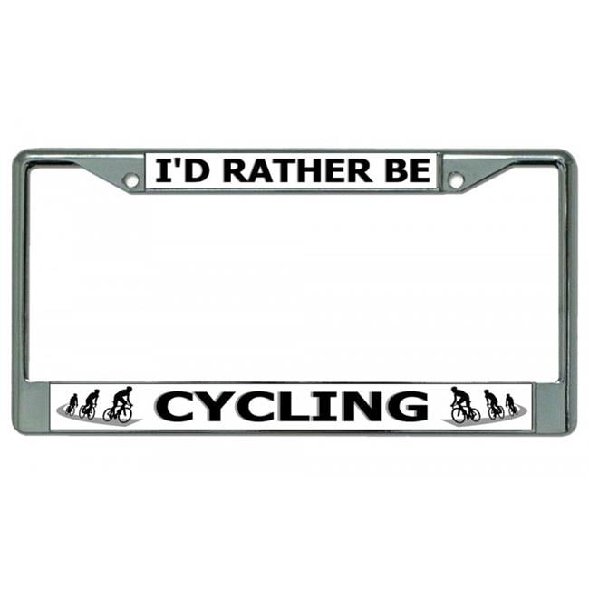 212 Main LPO3675 6 x 12 in. Id Rather Be Cycling Chrome License Plate ...
