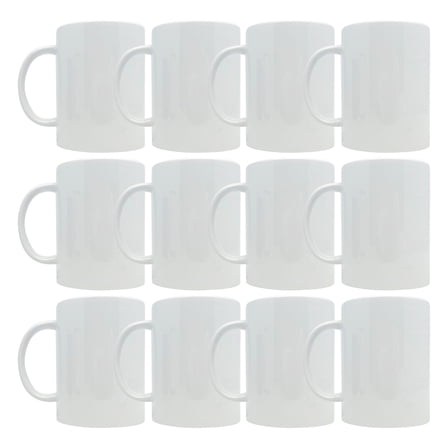 White Ceramic Sublimation Mug by Make Market – 12oz Stoneware Drinkware ...