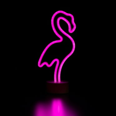 BrightSide 12" Heart Shaped LED Neon Table Light, Pink, Battery-Powered ...