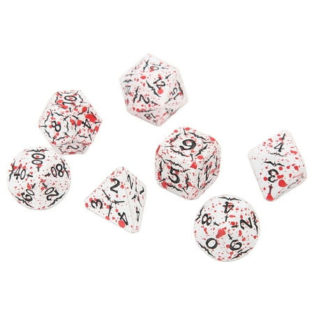 Polyhedral Dice Set, Clear Number Colorfast Table Gaming Dice Portable ...