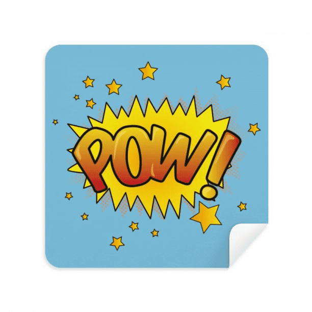 Pow Exclamation Stars Cleaning Cloth Screen Cleaner Suede Fabric 2pcs ...