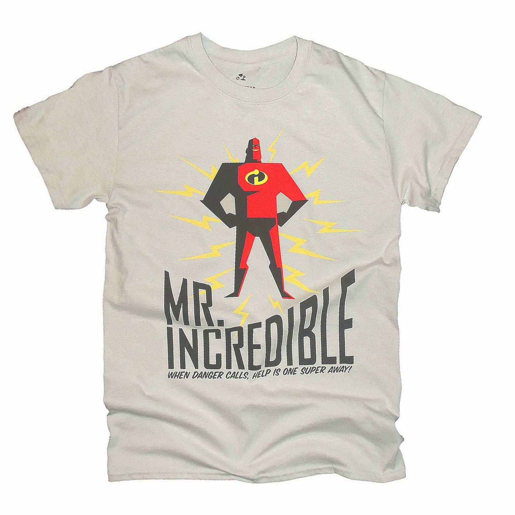 The Incredibles When Danger Calls Mens Light Grey T-Shirt | S | Walmart ...