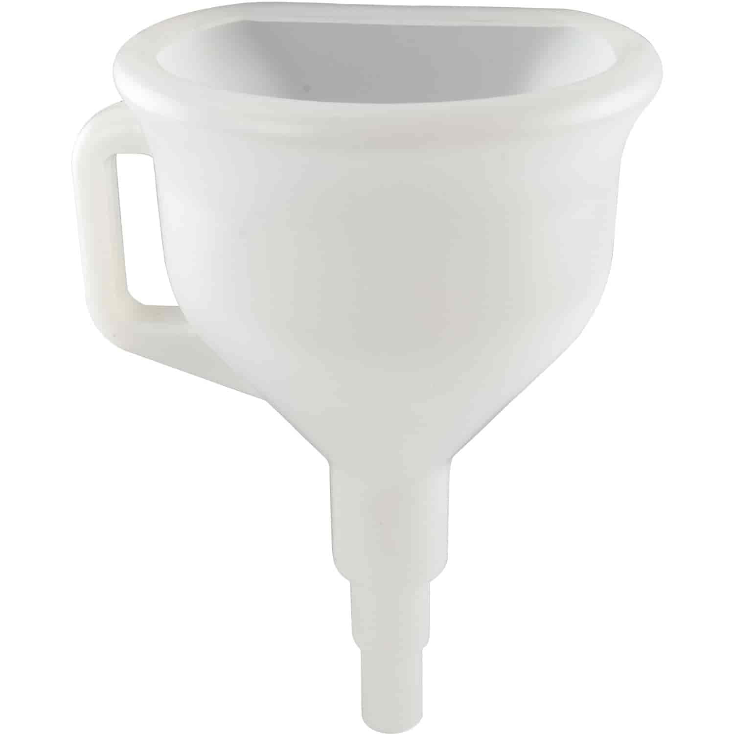 JEGS 80209 Round Funnel White Length: 18 Diameter: 11.5 Neck O.D.: 1. ...