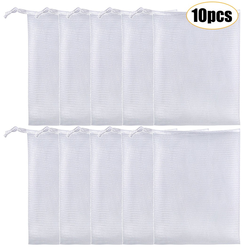 Dreamhall 10 Pcs Exfoliating Mesh Soap Saver Pouch Bag Sack Face