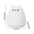 Battery Operated Cartoon Mini Cute Cat Silicone Lamp Color Changing Tap ...