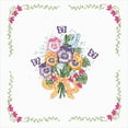 Tobin Stamped White Quilt Blocks 18"X18" 6/Pkg-Pansies - Walmart.com