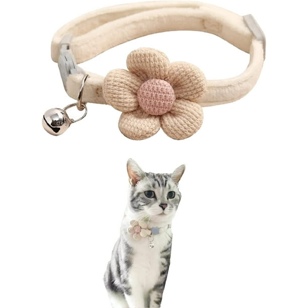 Breakaway Cat Collar with Flowers,Cute Cat Collar with Bells,Cat ...