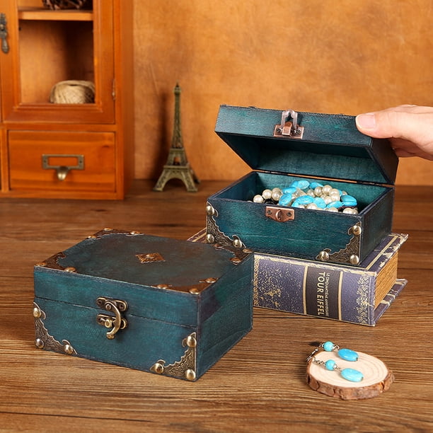 Caja de madera contrachapada con cerradura, caja de almacenamiento ...