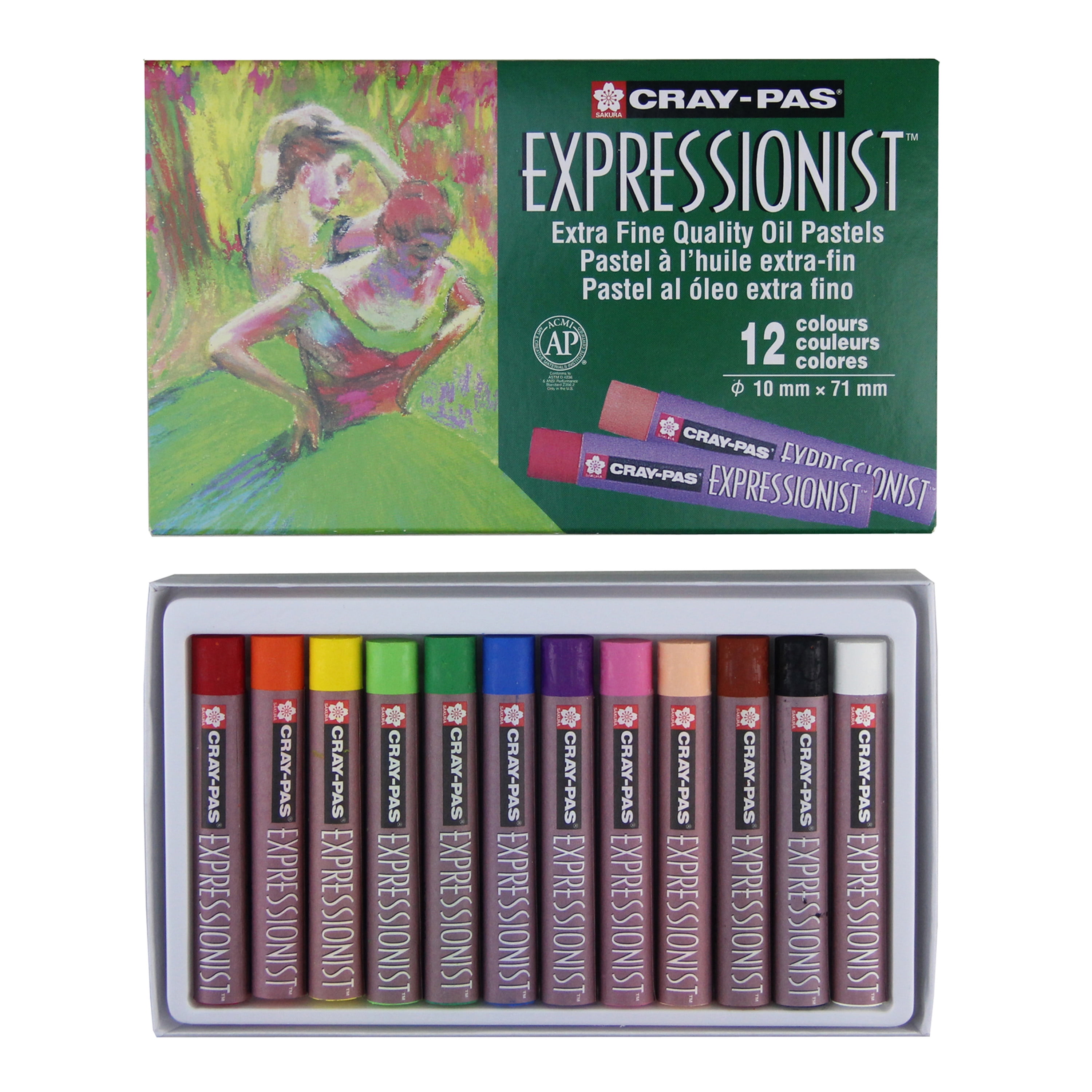 Sakura Cray-Pas Expressionist Oil Pastel Set, 12-Colors - Walmart.com