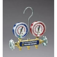Yellow Jacket 42021 Series 41 Manifold, 3-1/8' Gauges, 1% Accuracy, R32 ...