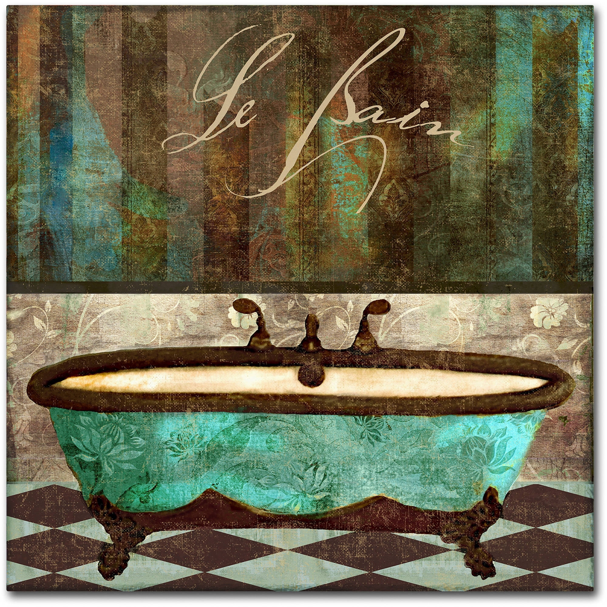 Trademark Fine Art "Le Bain Aqua" Canvas Art by Color Bakery - Walmart.com