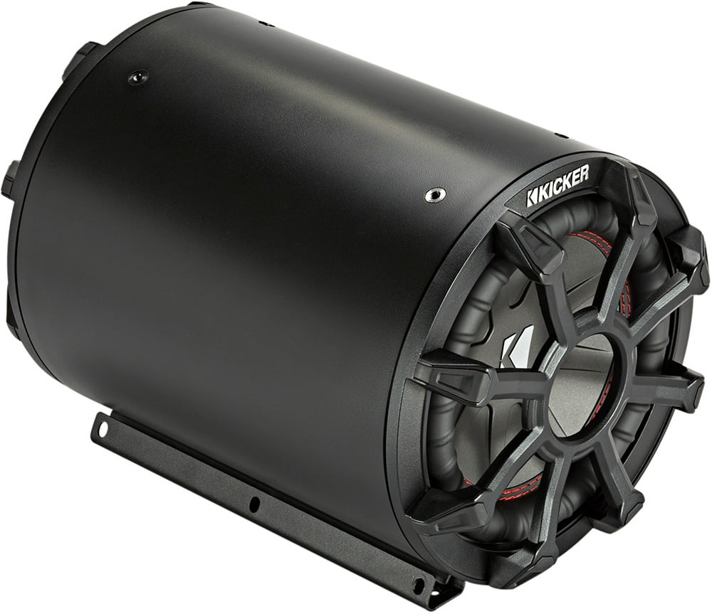 Kicker 45CWTB84 Car Audio Tube Enclosure w/ 8 Inch 4 Ohm Subwoofer and ...