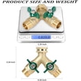 Garden Hose Splitter Full Flow, Brass Heavy Duty Hose Splitter 2-Way ...