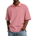 Collared Button-Down Polo Shirt for Men Wrinkle Free Lightweight ...