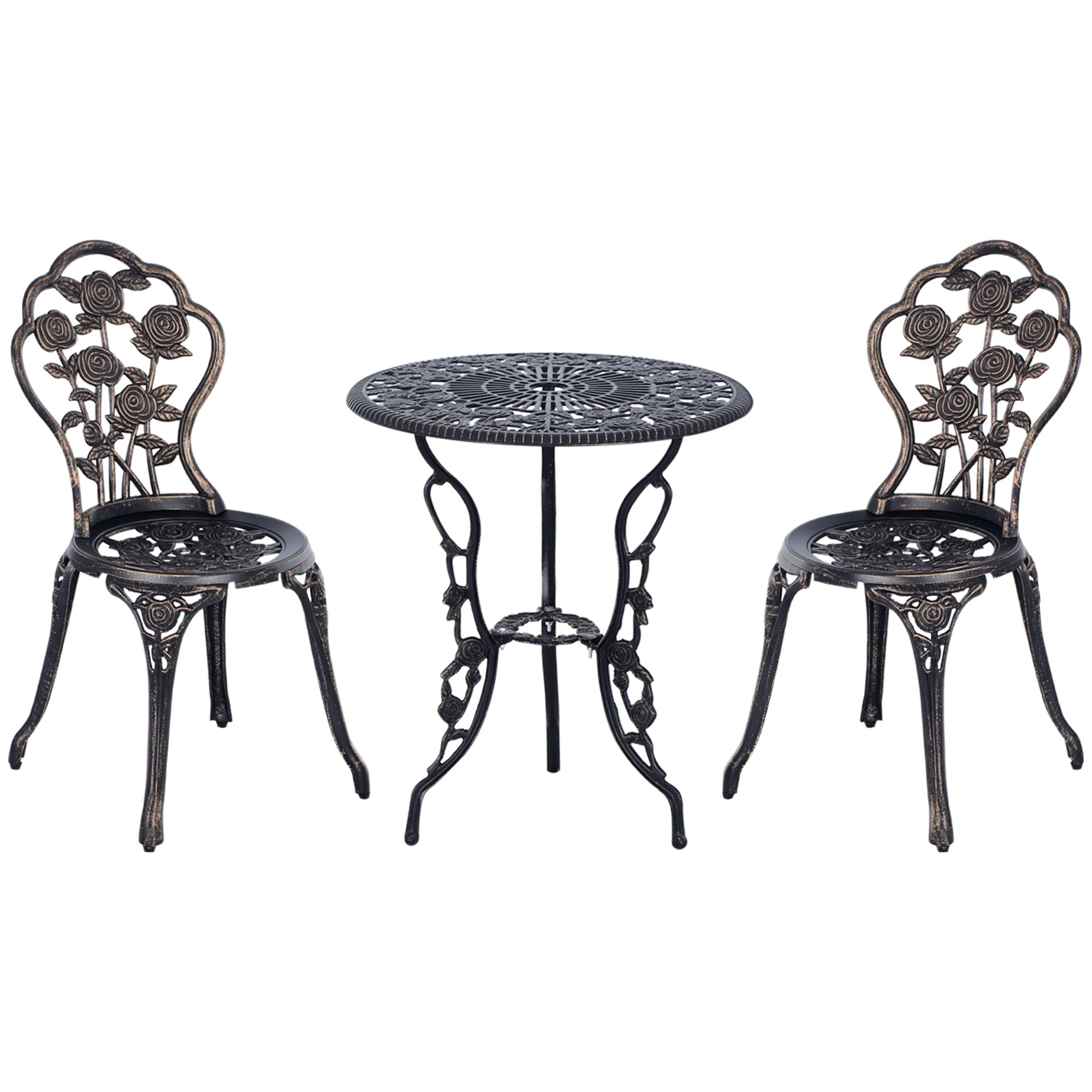 Click here for Outsunny 3pcs Patio Bistro Set For Balcony  Bronze... prices