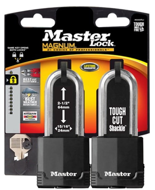 Master Lock M515XTLJHC Covered Padlock, 2.5-In. Boron Shackle, Keyed, 2 ...