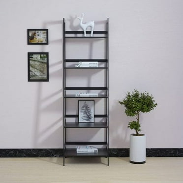 Dextrus 5-Tier Bookshelf, S-Shaped Z-Shelf Bookshelves , Geometric ...