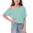 breaise Girl's Off The Shoulder Tops Short Sleeve Summer T Shirt Tops ...
