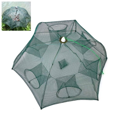 Collapsible Fishing Bait Trap, Durable Stainless Steel Frame Nylon Mesh ...