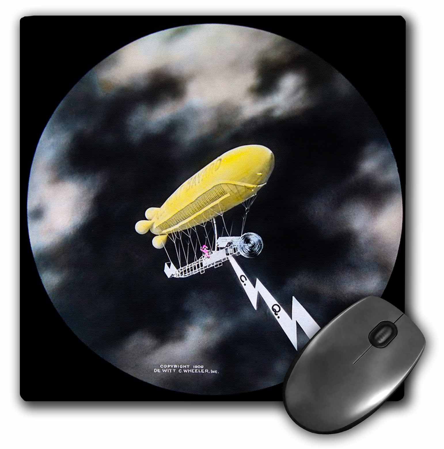 3dRose, 1909 Zeppelin Airship Magic Lantern Slide Dawn of Aviation ...