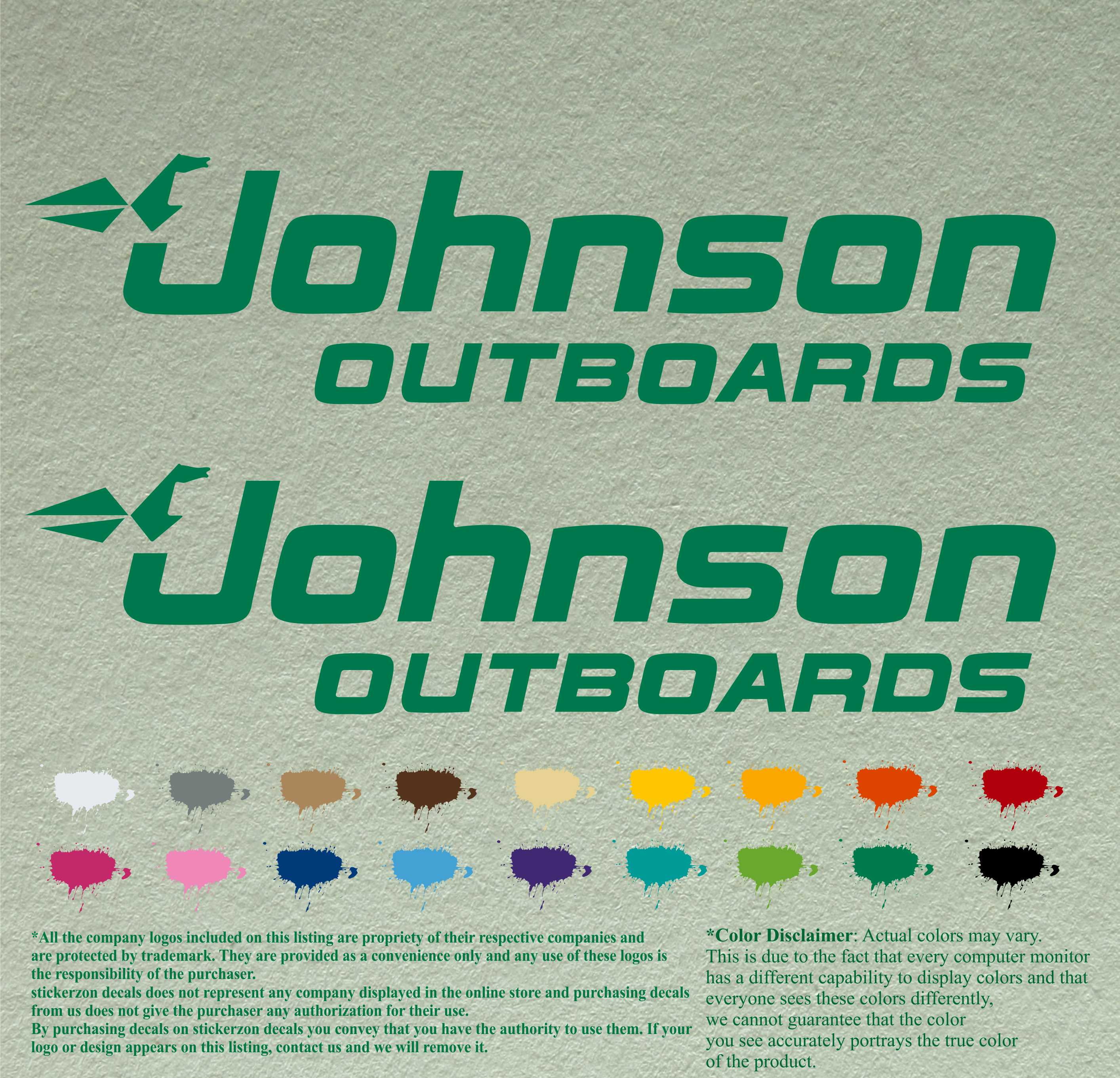 Johnson Boats Compatible Replacement Restoration Decals Vinyl Stickers ...
