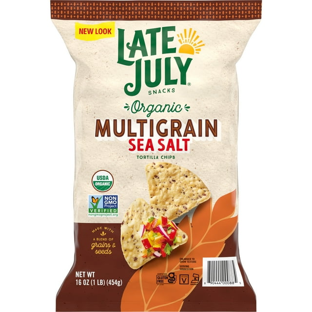 Late July Snacks, Organic Multigrain Tortilla Chips, Sea Salt, 16-oz ...