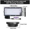 1 Set 405nm UV Curing Light, 48 LED, 360° Rotating Turntable ...