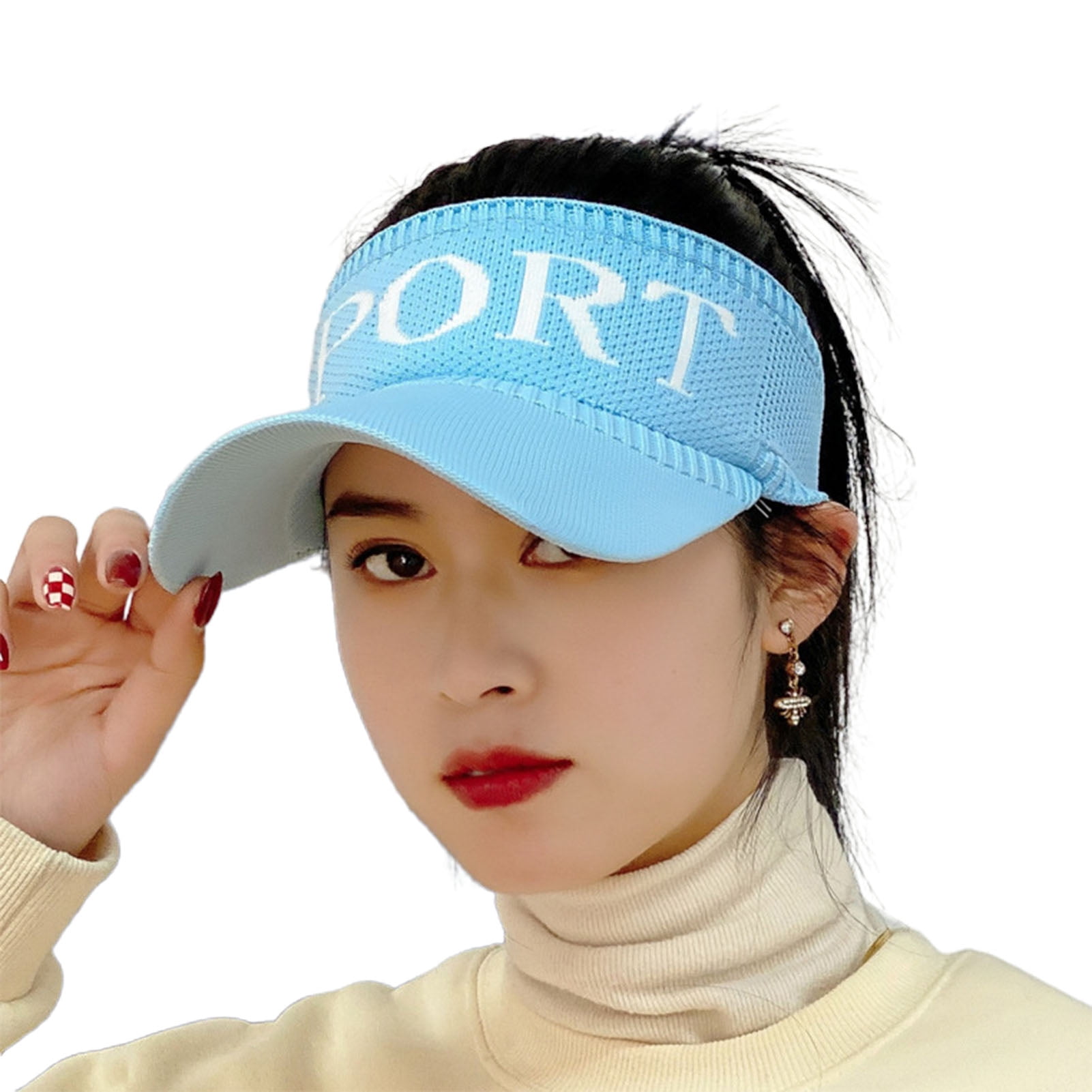 Visor Cap Adjustable Sun Visor Hat Sports Hat Lightweight Quick Dry Hat ...