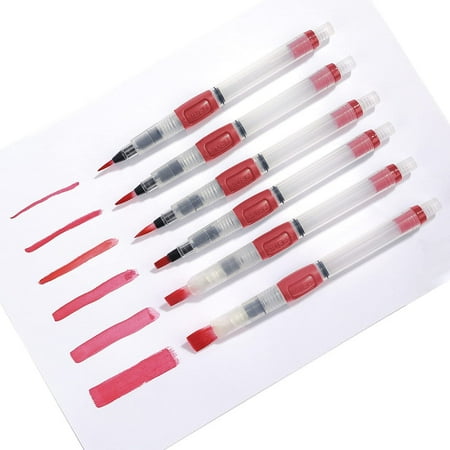 Rtbm 6 Water Brush Pen Set with Push Button to Control Flow Speed and ...