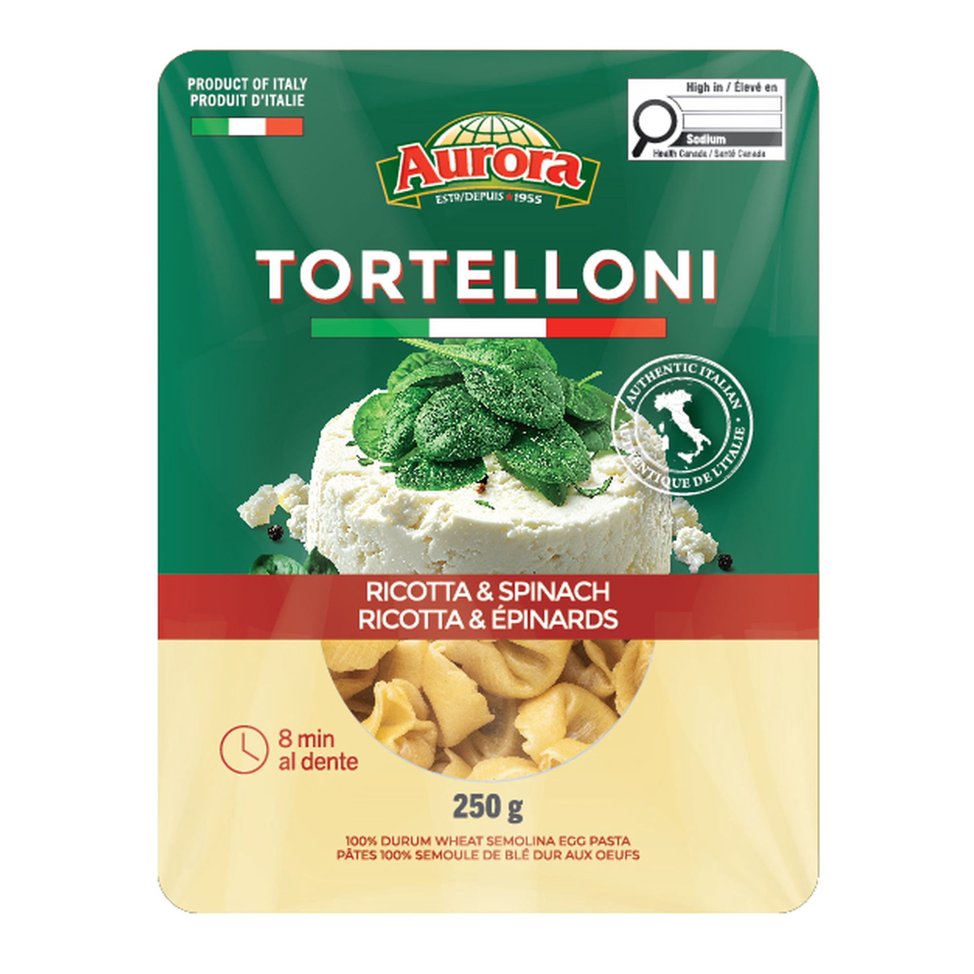 Click here for Aurora Tortelloni Ricotta & Spinach 250gr 250g prices