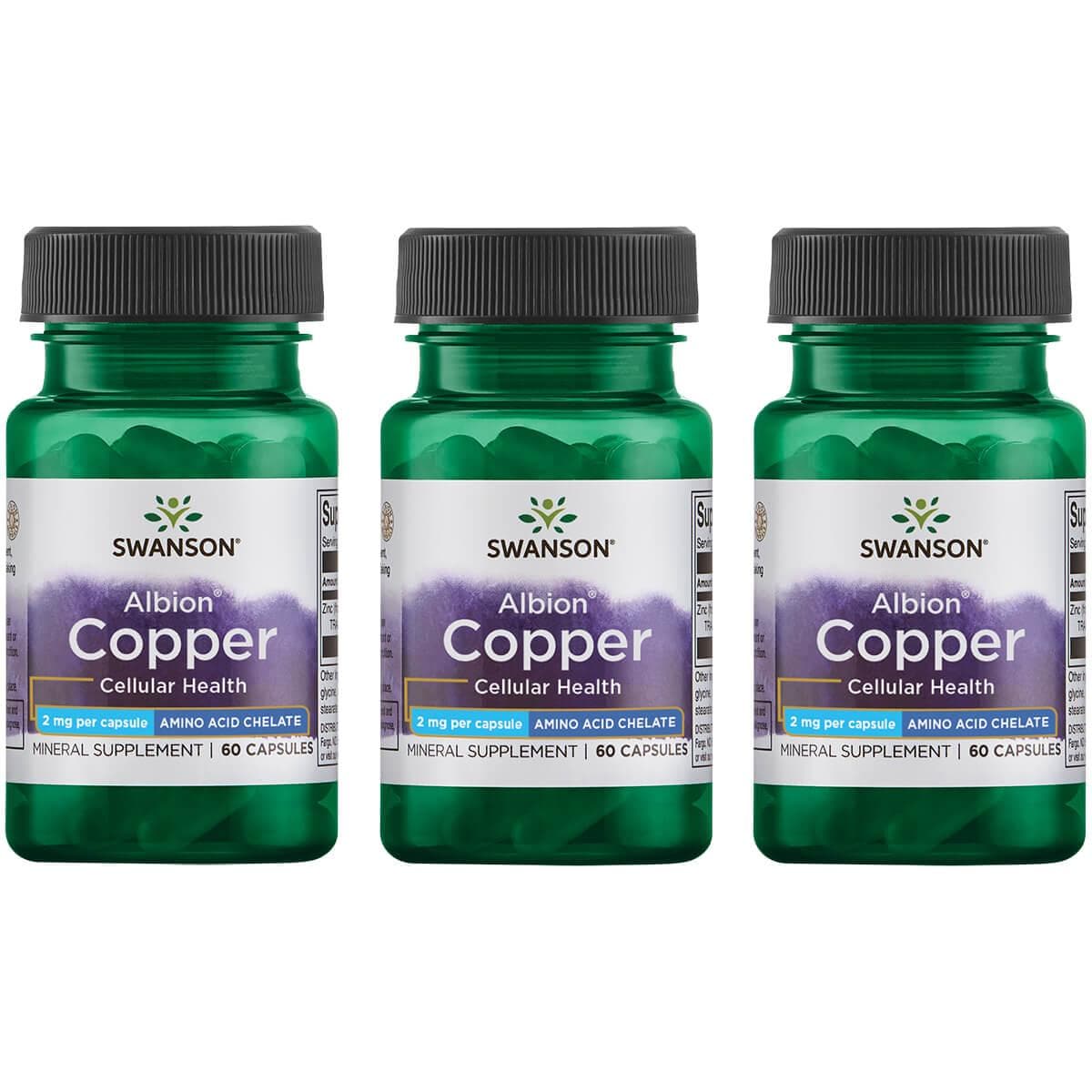 Swanson Albion Copper 2 mg 60 Caps 3 Pack - Walmart.com