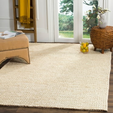 SAFAVIEH Natural Fiber Clara Braided Jute Area Rug, Green, 3' x 5 ...