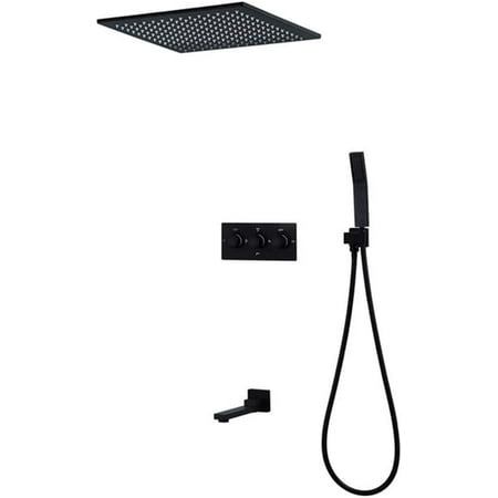 Plated Dark Shower Sprinkler Wall-Mounted Copper Hot and Cold Flying ...