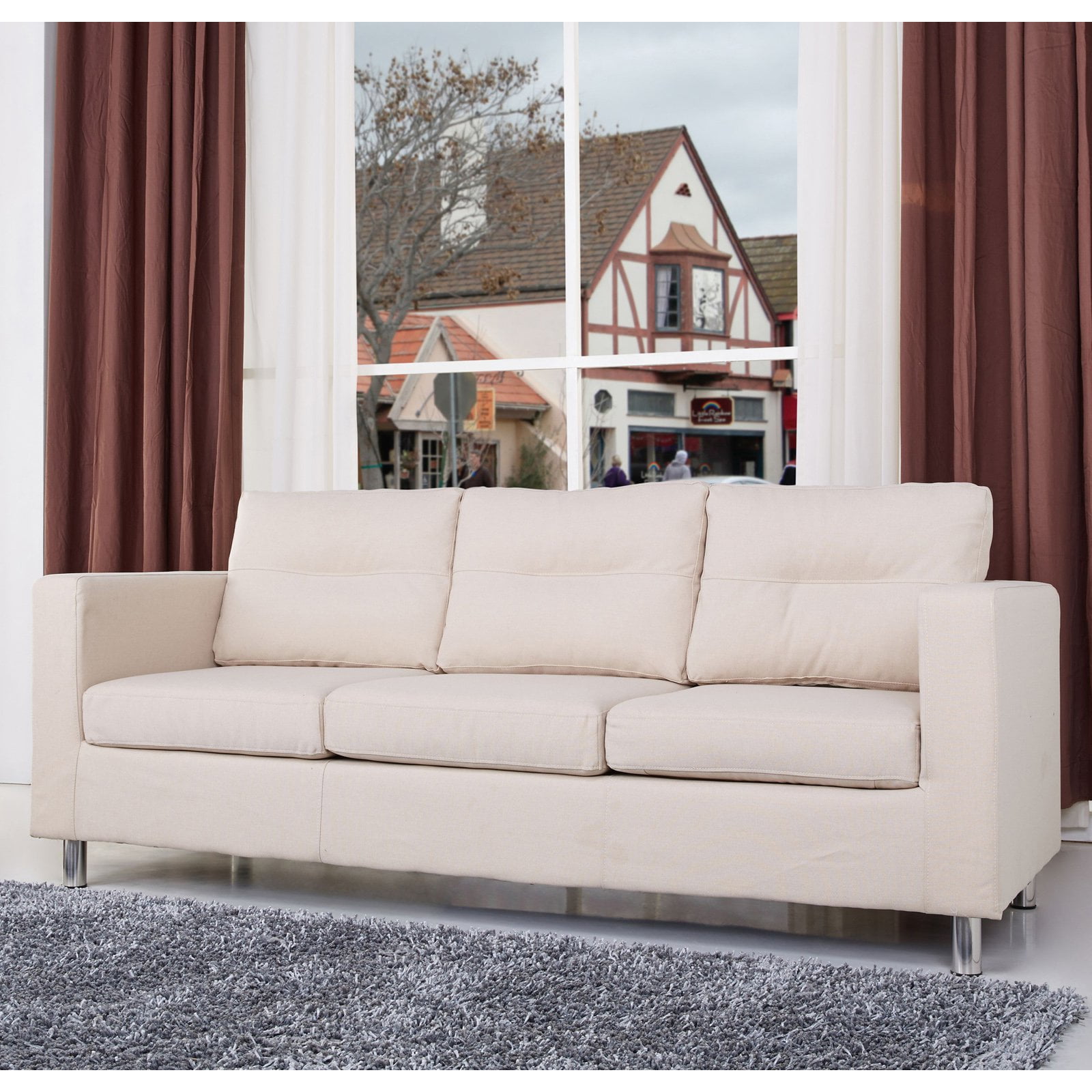 Gold Sparrow Detroit Fabric Sofa - Walmart.com