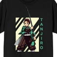 Demon Slayer Tanjiro Kamado Character Mens Black Short Sleeve Tee