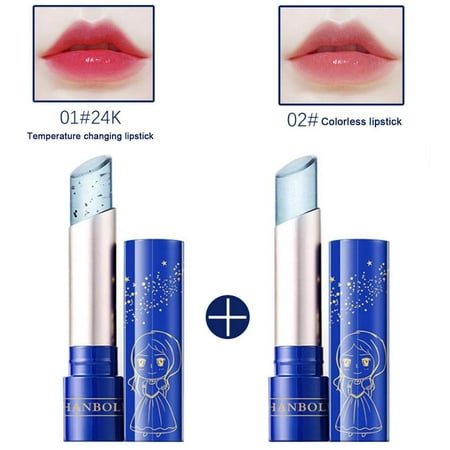 24K Temperature Color Changing Lipstick Moisturizing Temperature Color ...