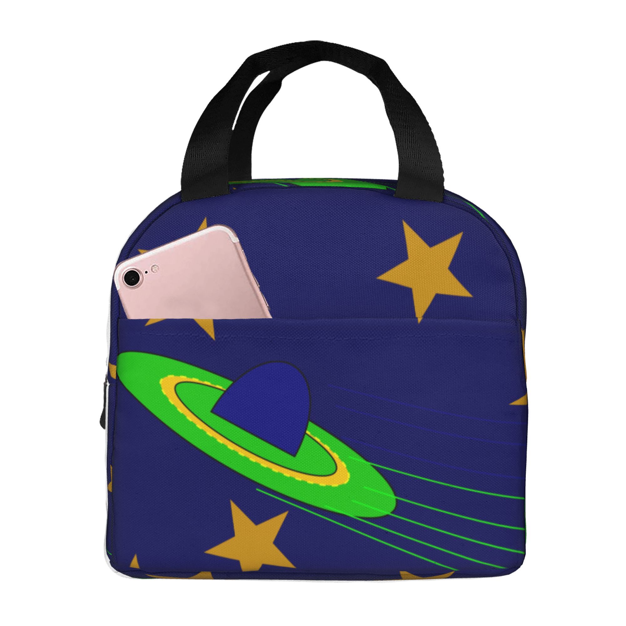 Insulated Lunch Bag for Women Men ,Space Alien UFO Reusable Cute Lunch ...
