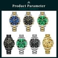Olevs Mens Watches Chronograph Luxury Dress Moon Phase Quartz Stainless