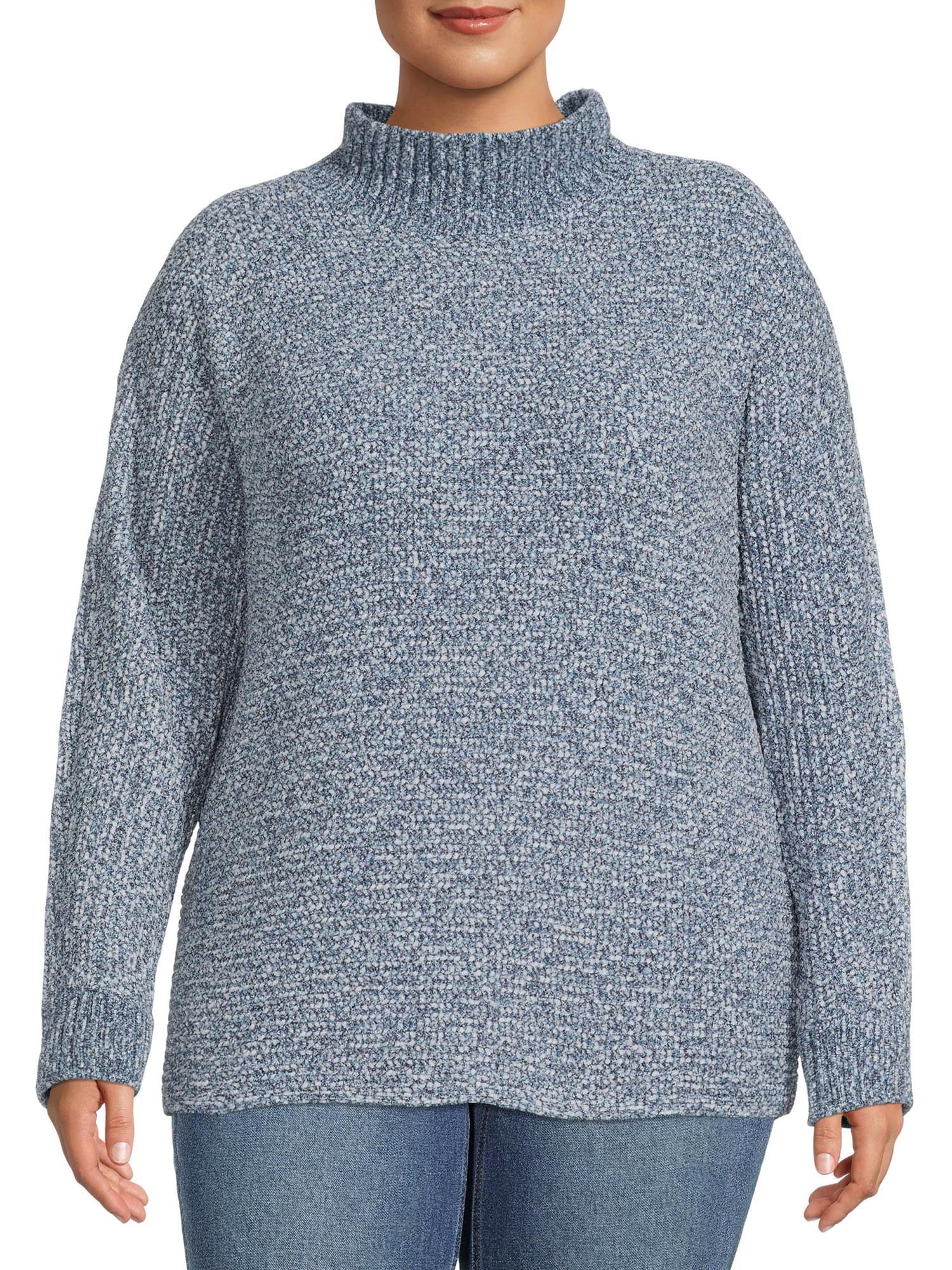 Terra & Sky Women's Plus Size Ribbed Chenille Sweater - Walmart.com