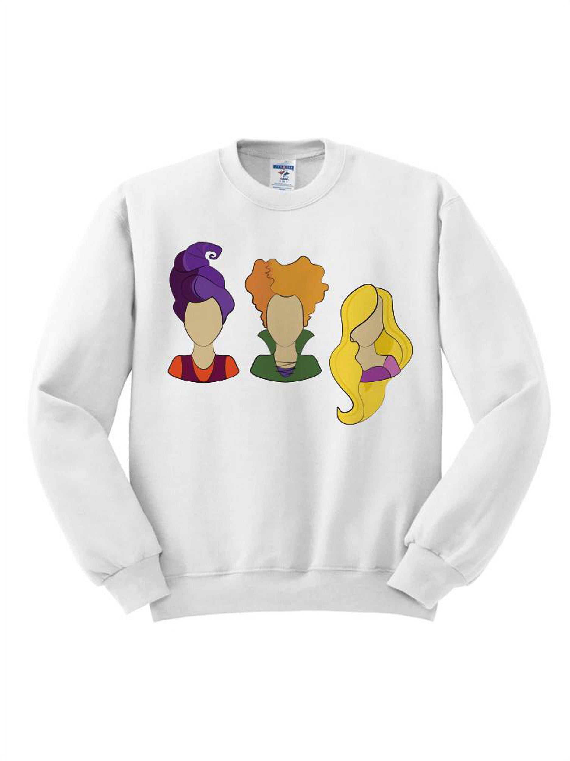 Hocus Pocus Heads Sweatshirt Medium White - Walmart.com